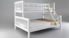Patrová postel z masivu MARIO FAMILY - buk bílá