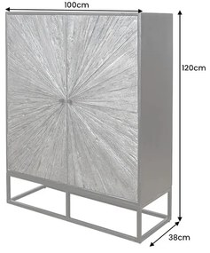 Designová vysoká komoda Shark 120 cm šedá