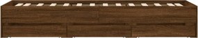 Rám postele se zásuvkami hnědý dub 90 x 190 cm kompozitní dřevo 3207328