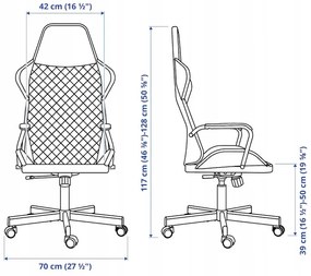 IKEA UTESPELARE Kancelářská herní židle Bomstad černá otočná židle
