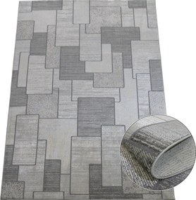 BE Koberec Esprit 3603 GREY - šedý obdélníkový Rozměr: 140x190 cm