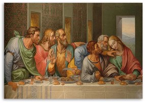 Obraz na plátně REPRODUKCE Poslední večeře - Da Vinci, - 60x40 cm
