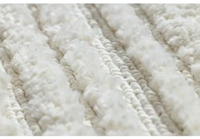 koberec SEVILLA AC53B pruhy bílá střapce, Berber, Maroko, Shaggy velikost 120x170 cm | krásné koberce cz