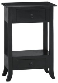 vidaXL Konzolový stolek se zásuvkami černý 50x30x75 cm masivní mahagon