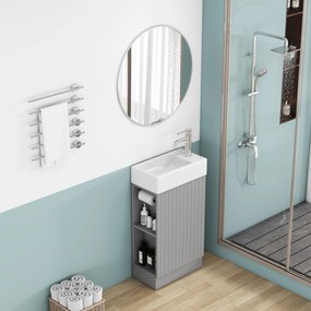 Volně stojící skříňka s umyvadlem Houseland Ruvin 46 cm šedá