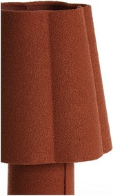 Stolní lampa v cihlové barvě s textilním stínidlem (výška 50 cm) Musaby – Light &amp; Living