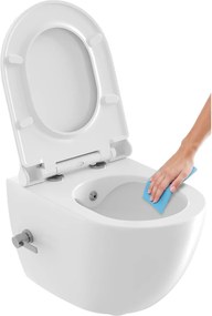 Ravak WC bidet Uni Chrome RimOff závěsný 36 x 51 x 35 cm integrovaná baterie a bidetová sprška bílá X01912