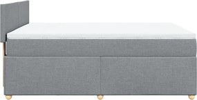 Box spring postel s matrací světle šedá 140 x 190 cm textil 3286668