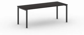 Stůl Square s černou podnoží 2000 x 800 x 750 mm, wenge