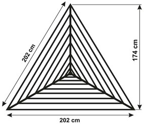 Erga Garden 4000, volně stojící 3-ramenný zahradní sušák na prádlo 174x202x195 cm, stříbrná-modrá, ERG-SEP-10SUSOGRGAR40