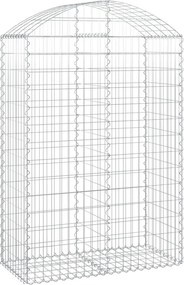 Klenutý gabionový koš 100 x 50 x 140/160 cm pozinkované železo 153437