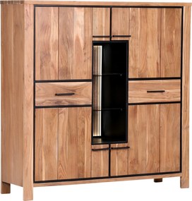 XXXLutz VYSOKÁ KOMODA, akácie, barvy akácie, 150/150/44 cm Landscape - Vysoké komody - 001877112704