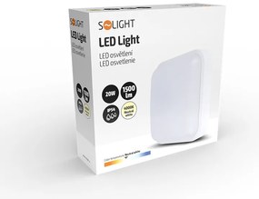Solight LED venkovní osvětlení čtvercové, 20W, 1500lm, 4000K, IP54, 19cm