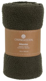 Zelená deka s beránkem 130x160 cm Sherpa Bouclé – Casa Selección