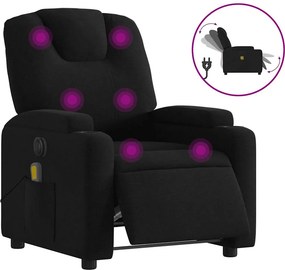 Elektrické masážní polohovací křeslo černé textil 3204358