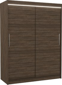 ADRK Furniture Posuvná skříň s LED osvětlením DENVER 150 SW-DEN-CH-150+L-V114