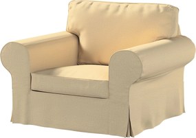 Potah na křeslo IKEA Ektorp barva béžová látka lesklé, pletený vzor