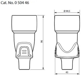 Legrand spojka/zásuvka gumová IP44 230V/16A 50446 výhodné balení 8+2