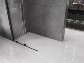 Mexen Velar L posuvná sprchová stěna Walk-in 90 x 200 cm, transparentní 8 mm, černá - 871-090-003-03-70