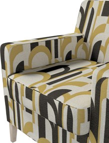 Potah na křeslo IKEA Karlstad barva vícebarevná látka pletený vzor, vzorované