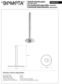 Bemeta Design NEO: Držák toaletního papíru, rezervní, nerez, mat -