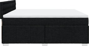 Box spring postel s matrací černá 200x200 cm textil 3289491