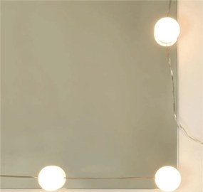 vidaXL Toaletní stolek sada s LED kompozitní dřevo [3114110] Barva: hnědý dub