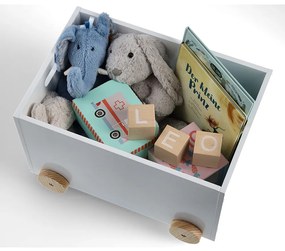 Zeller Dětský box na hračky na kolečkách bílý 50x36x30 cm