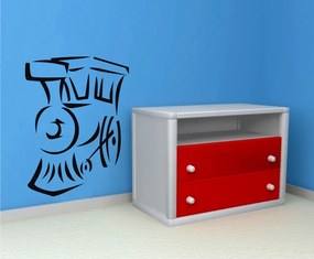 WALLVINIL Samolepky na zeď - Lokomotiva Barva: Levandulová, Velikost: 76x60 cm, Pravá / Levá: Levá (dekorace směřuje/dívá se doleva)