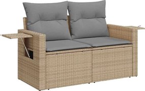 9dílná zahradní sedací souprava s poduškami béžová polyratan 3325545