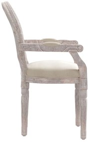 Jídelní židle béžová 54 x 56 x 96,5 cm len - Default Title