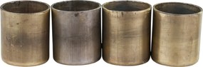 Bronzový antik svícen na úzkou svíčku s magnetem Mao - Ø 2*2,5cm
