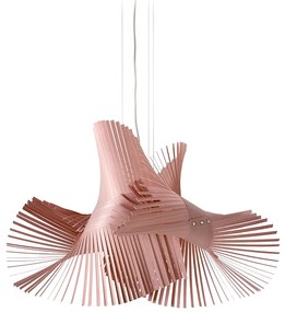 Majestátní dřevěné závěsné svítidlo Minimikado  Majestátní dřevěné závěsné svítidlo Minimikado Dekor: Bledě růžový