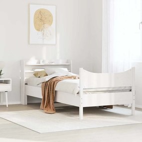 Rám postele s čelem bílý 75 x 190 cm masivní borovice 3307069