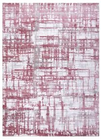 koberec AKRYL DIZAYN 122 světle růžová / světle šedá velikost 160x230 cm | krásné koberce cz
