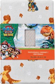 Dětské jersey prostěradlo Paw Patrol Dino Bleděmodré
