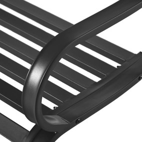 Outsunny zahradní lavička pro 2 osoby s nosností 240 kg - venkovní a vnitřní nábytek 127 x 58 x 82 cm černá