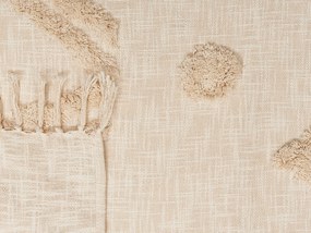 Bavlněná přikrývka 130 x 180 cm béžová FATEHPUR Beliani