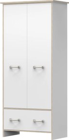 IDZ Šatní skříň KOSMO 2D1S 06, 90 cm Bílá/Dub Sonoma