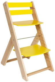 WOOD PARTNER Rostoucí židle pro školáky Vendy lak/žlutá