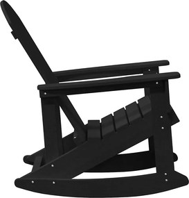 Adirondack Houpací Křesla 2 ks Černá HDPE 3335836