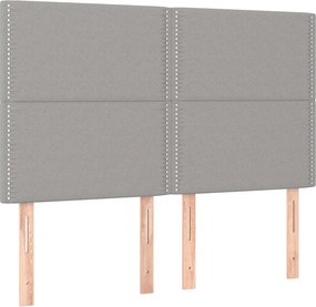 Box spring postel s matrací světle šedá 140 x 200 cm textil 3128445