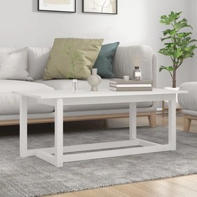 822168 vidaXL Konferenční stolek bílý 110 x 55 x 45 cm masivní borové dřevo