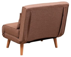 Designové rozkládací křeslo Felicitas hnědé