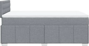 Box spring postel s matrací světle šedá 120x190 cm textil 3287021