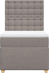 Box spring postel s matrací taupe 90x190 cm textil 3293453