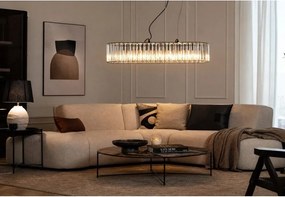 Kovové závěsné svítidlo se skleněným stínidlem Akiko – Premier Housewares