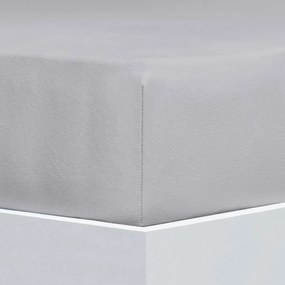 Florella Prostěradlo Solit Jersey Silber, 90-100x200 cm