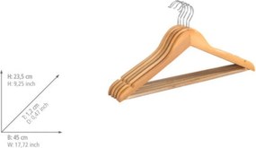 Dřevěná ramínka v sadě 5 ks Eco – Wenko
