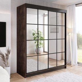 Posuvná skříň ARI 2 tmavý jasan 200